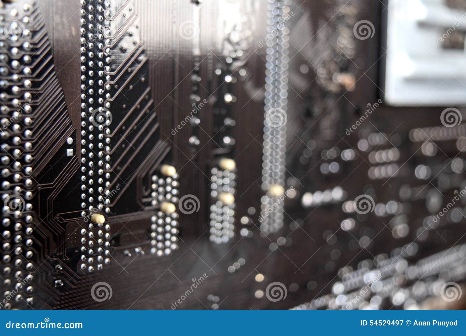 Brown Electronic Circuit Board of the Computer Motherboard Stock Image ...