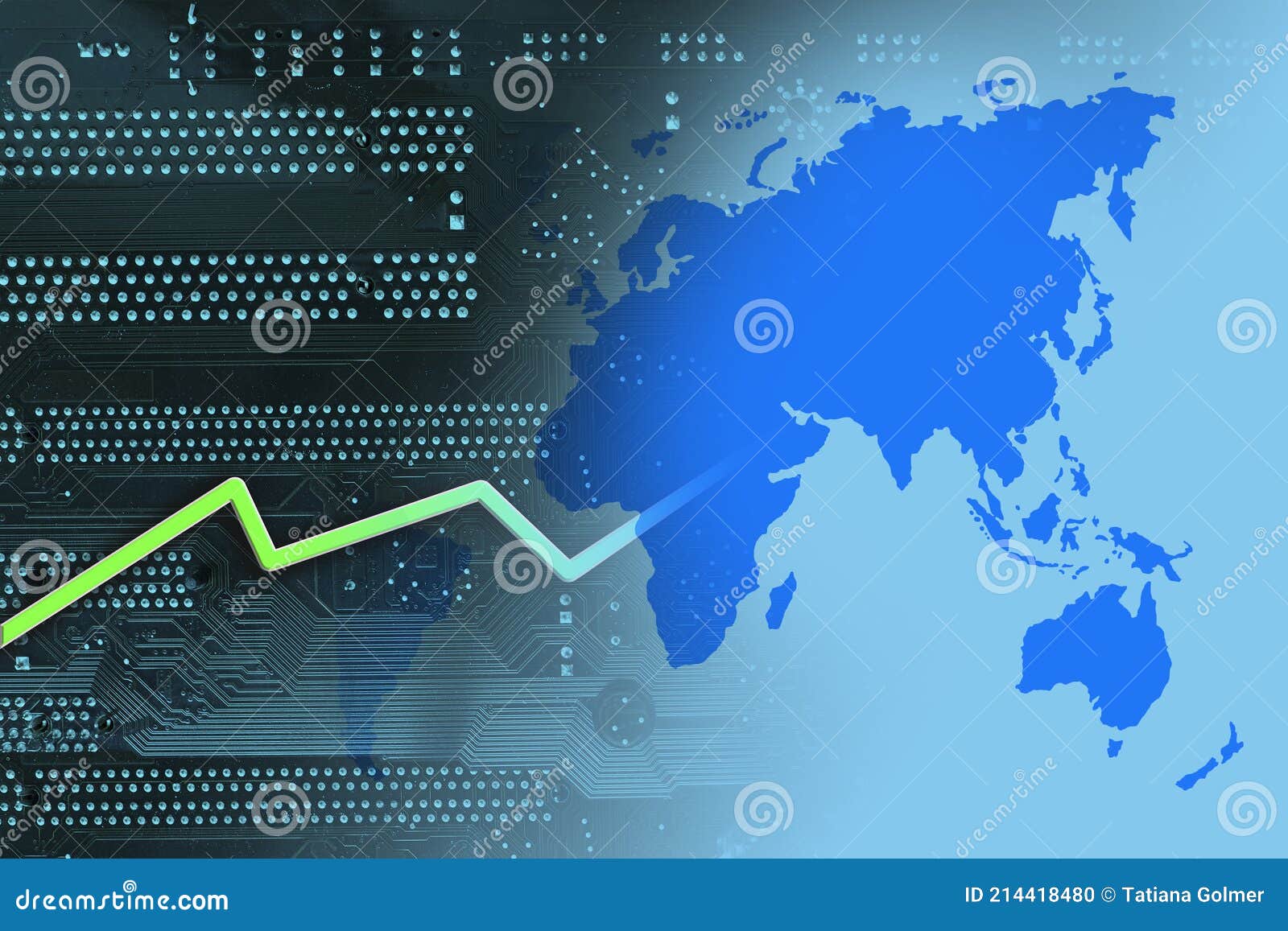 Brown Electronic Printed Circuit Board, PCB with Microelectronic ...