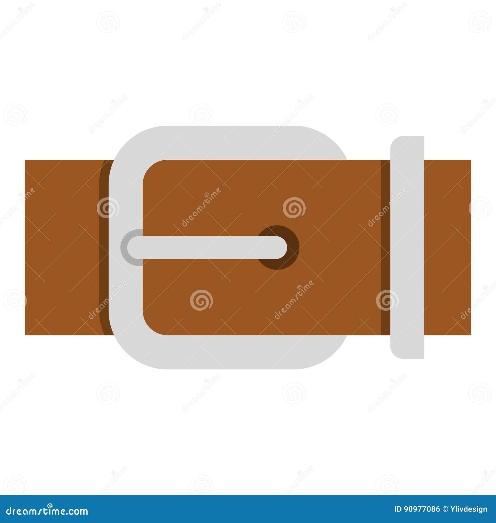 Brown Elegant Leather Belt Icon Stock Vector - Illustration of rivet ...