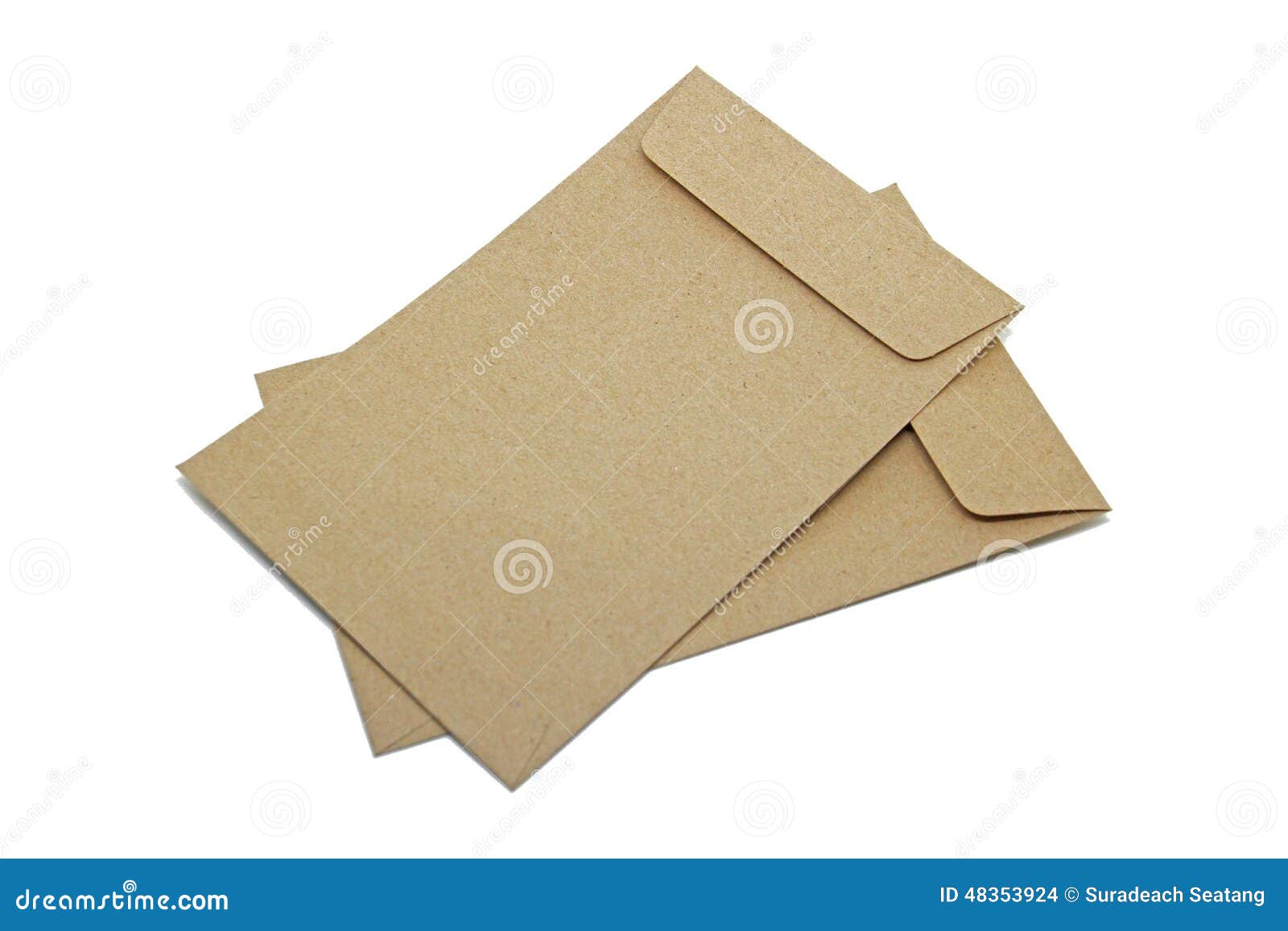 Brown Envelope stock photo. Image of isolate, object - 48353924
