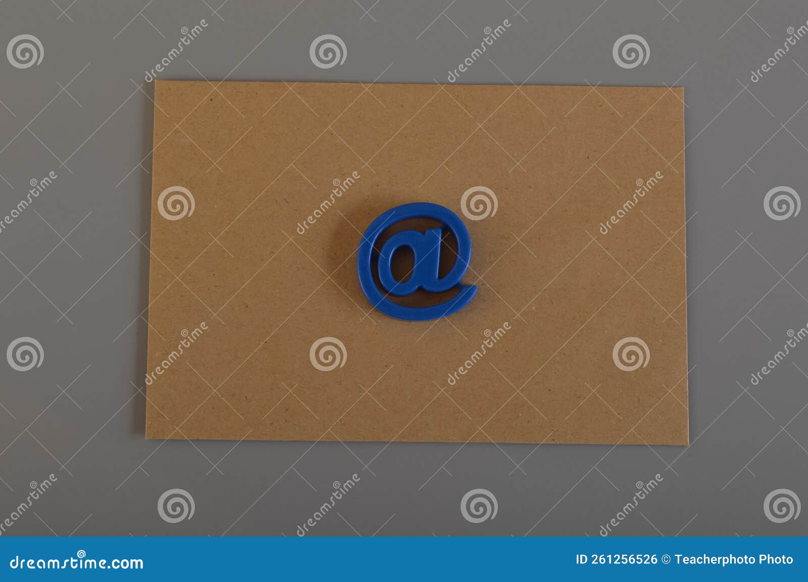 Brown Envelope and Email Address Symbol. Email Marketing and Email ...