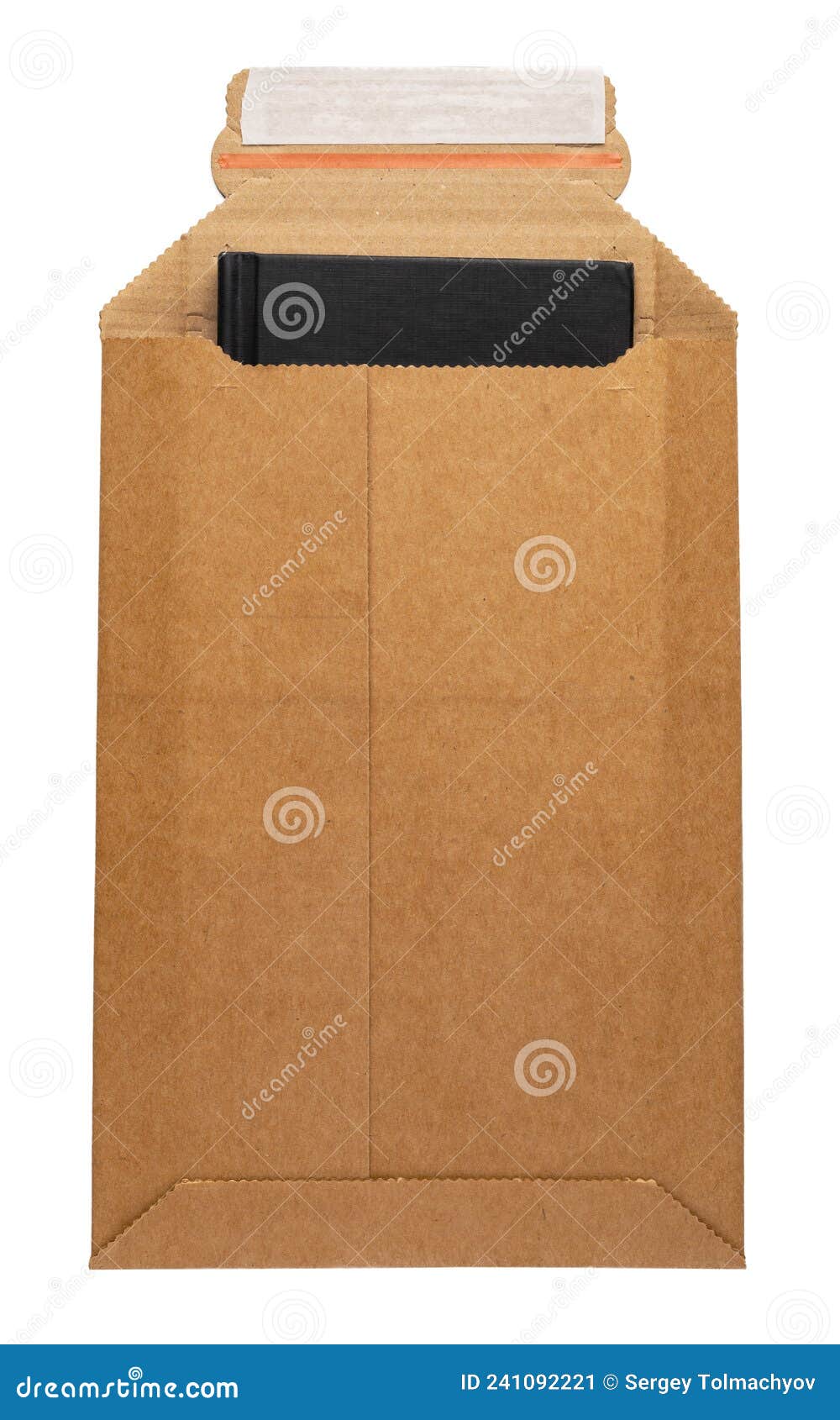 Brown Envelope Front and Back Isolated on White Background. Letter Top ...