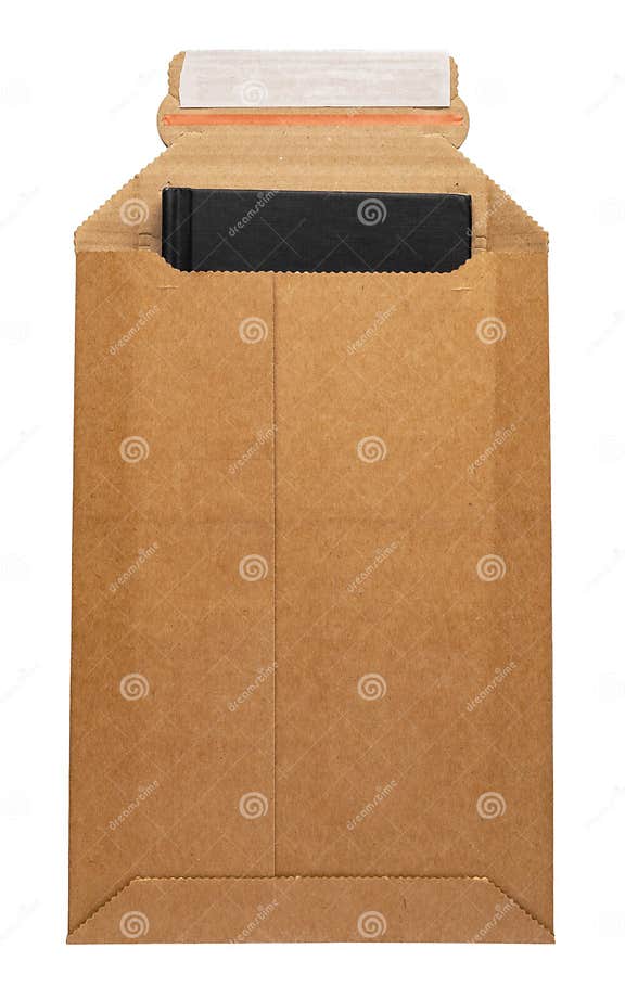 Brown Envelope Front and Back Isolated on White Background. Letter Top ...