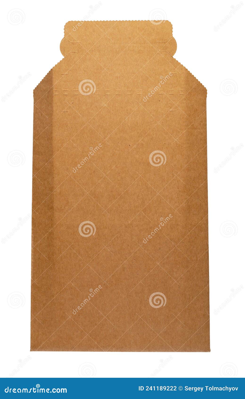 Brown Envelope Front and Back Isolated on White Background. Letter Top ...