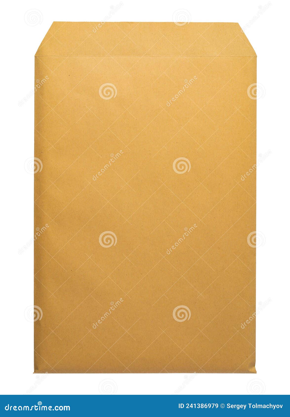 Brown Envelope Front and Back Isolated on White Background. Letter Top ...