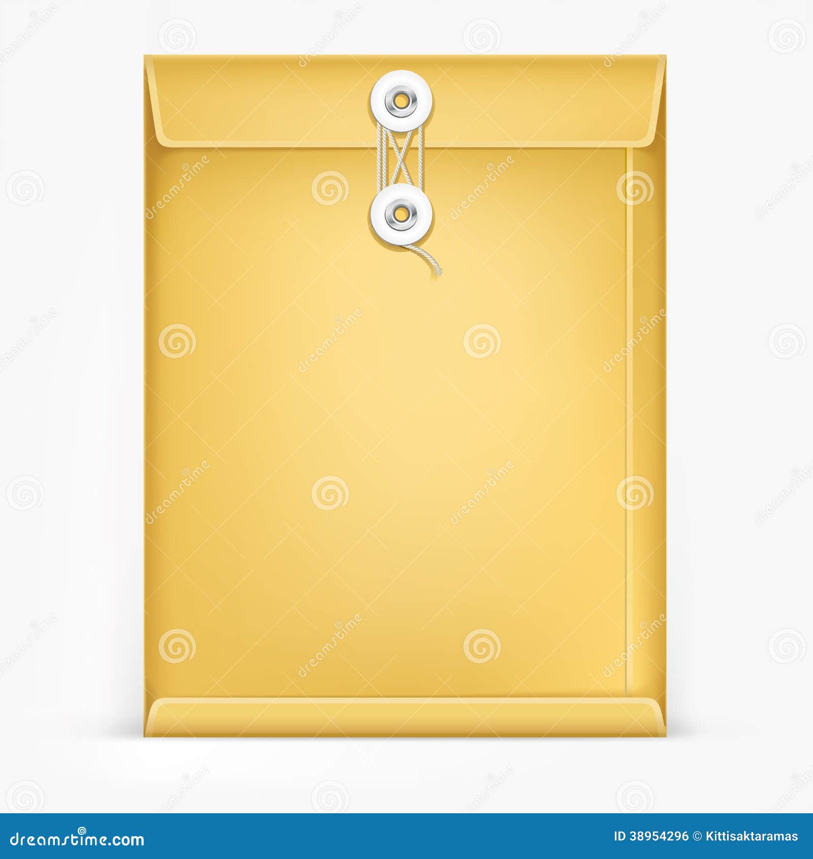 Brown Envelope with rope. stock vector. Illustration of email - 38954296