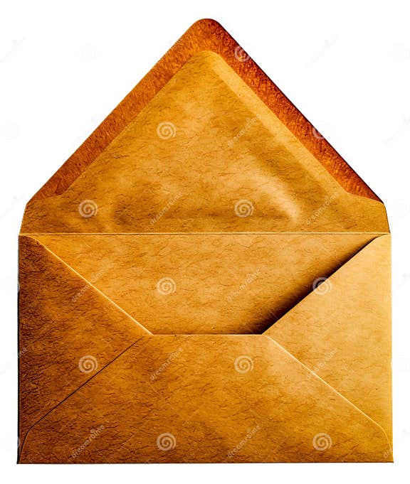 A Brown Envelope on Transparent Background Stock Photo - Image of ...