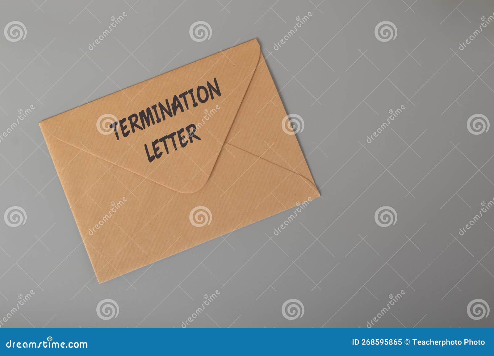 Brown Envelope Written with TERMINATION LETTER. Unfair Dismissal ...