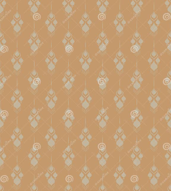 Brown Ethnic Embroidery Seamless Pattern Background Vector Illustration ...