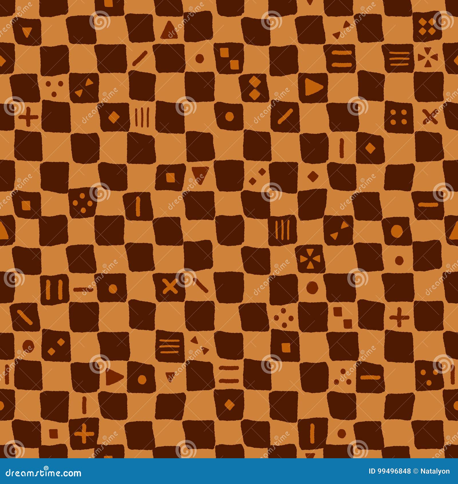 Brown Ethnic Texture Cartoon Vector | CartoonDealer.com #27256109