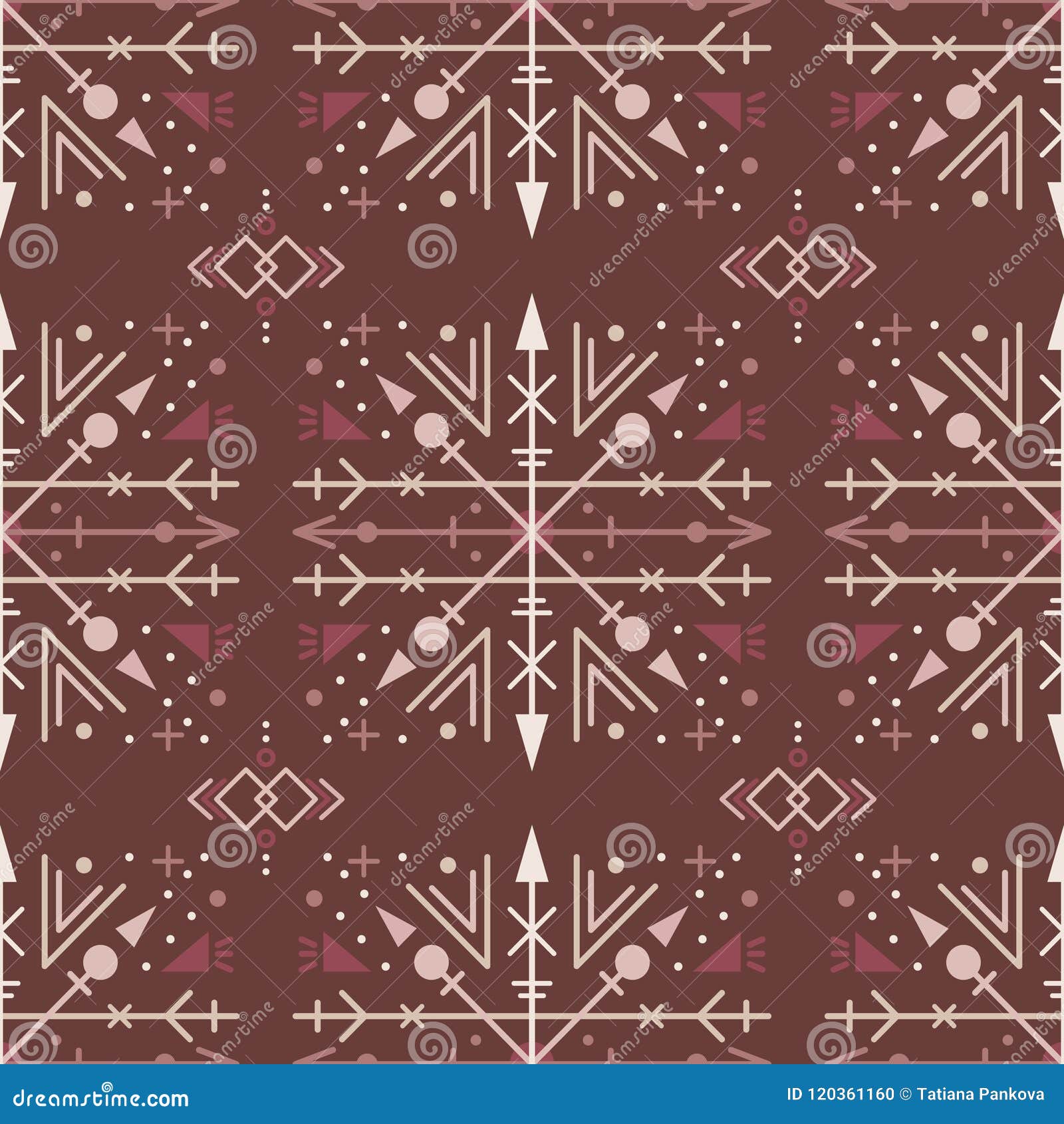 Brown Ethnic Texture Cartoon Vector | CartoonDealer.com #27256109