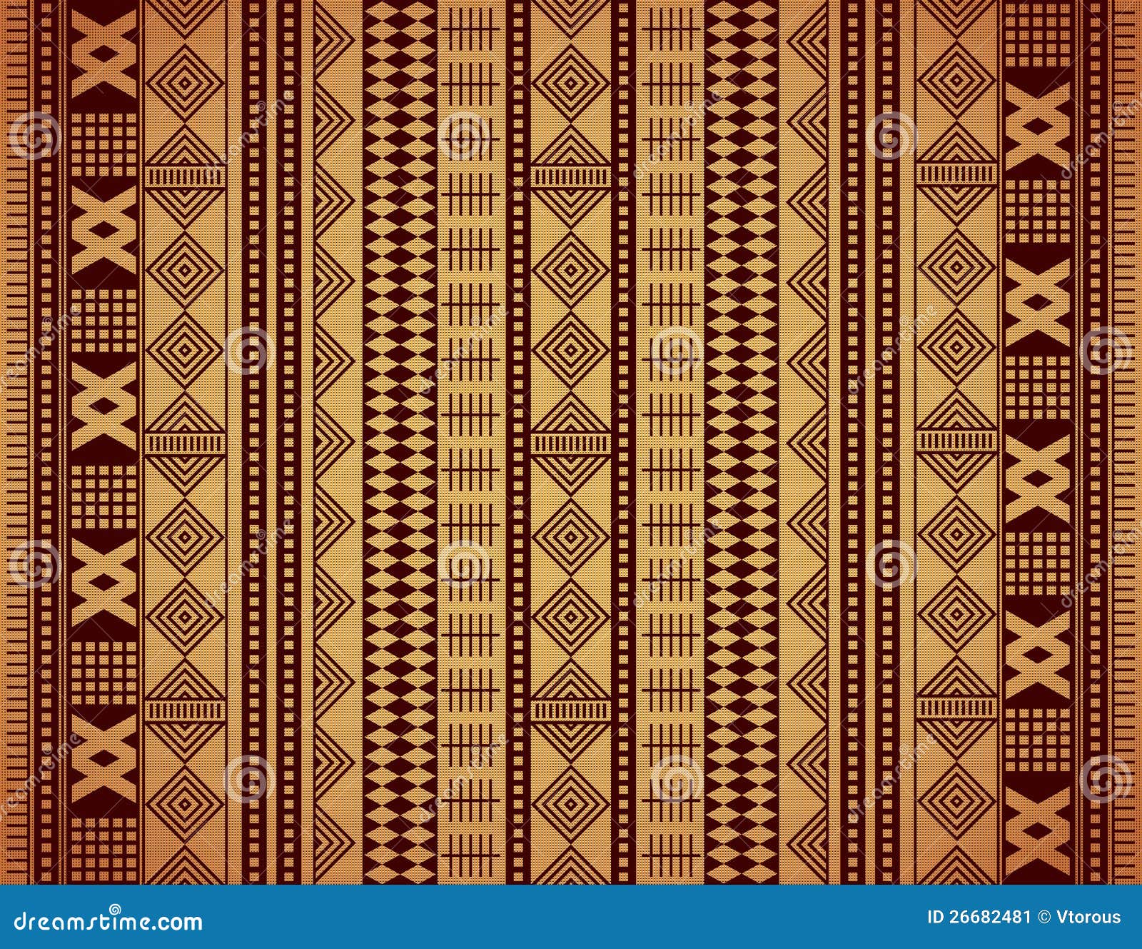 Brown Ethnic Texture Cartoon Vector | CartoonDealer.com #27256109