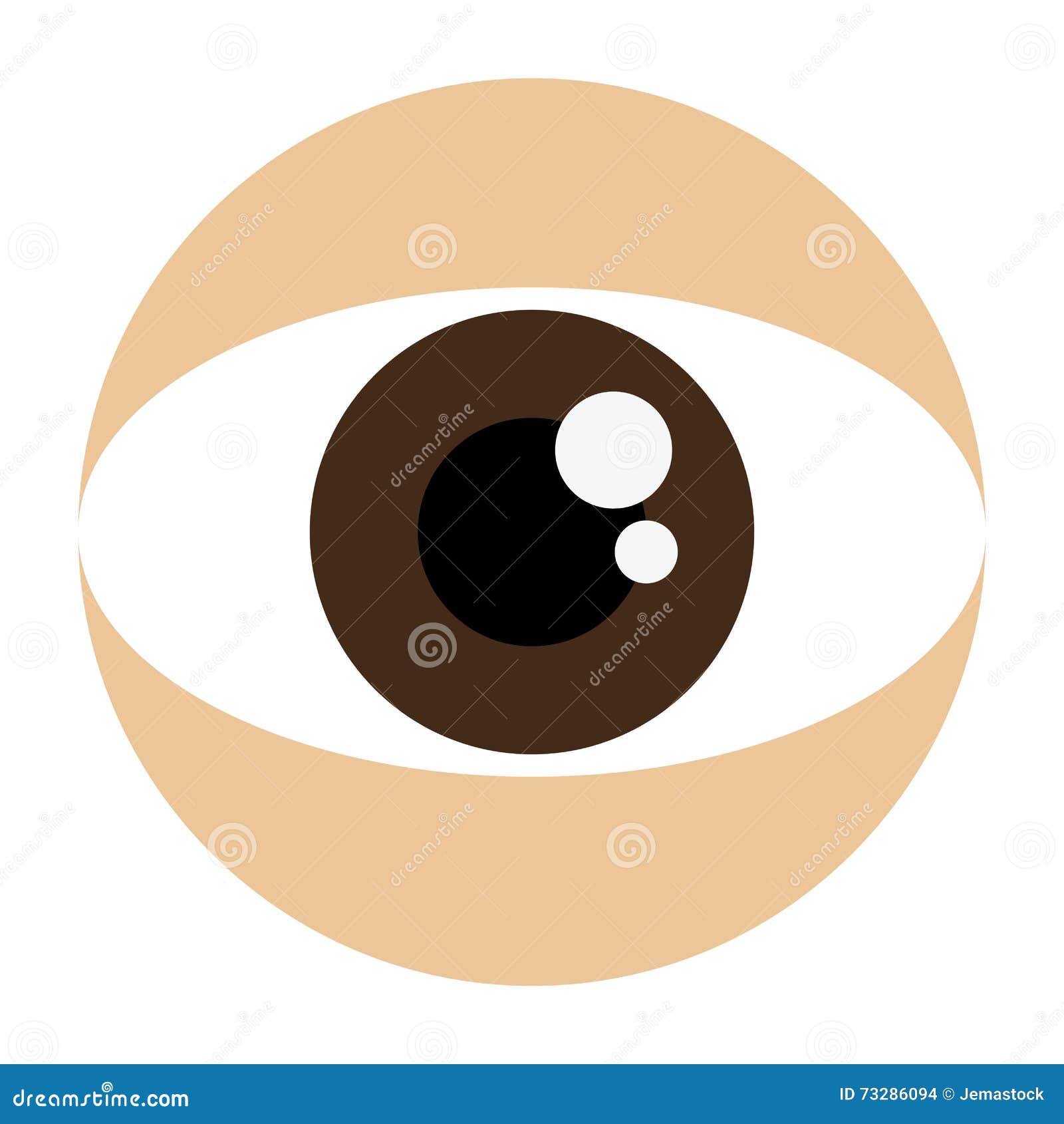 Brown eye icon stock illustration. Illustration of person - 73286094