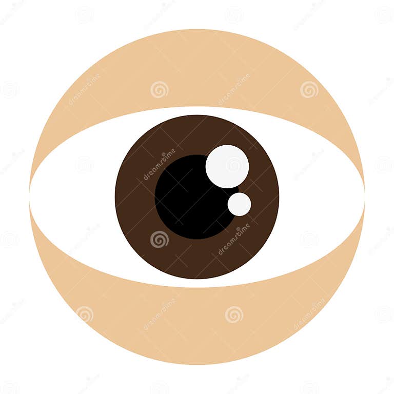 Brown eye icon stock illustration. Illustration of person - 73286094