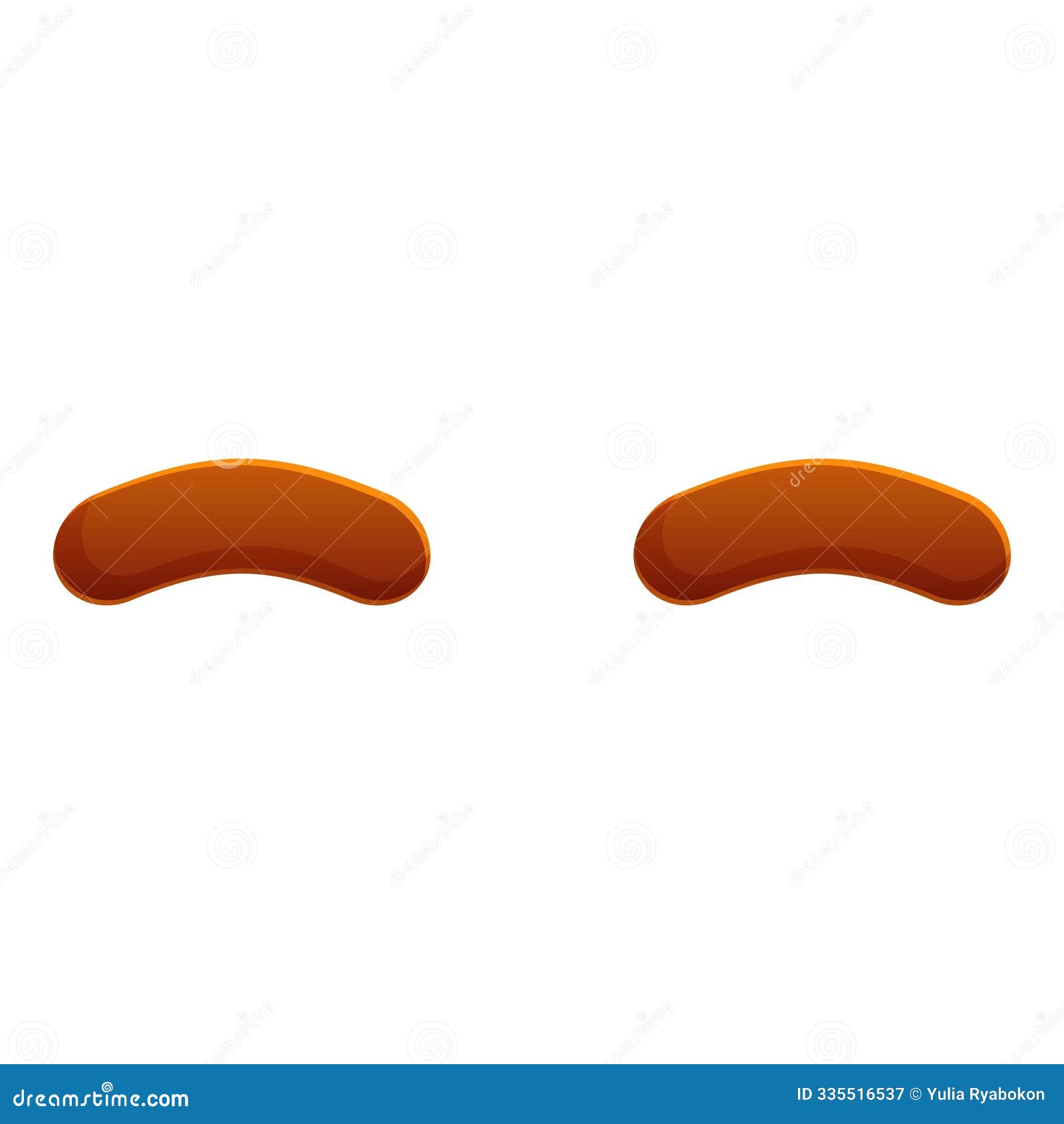 Brown Eyebrows Showing Doubt Emotion Stock Vector - Illustration of ...