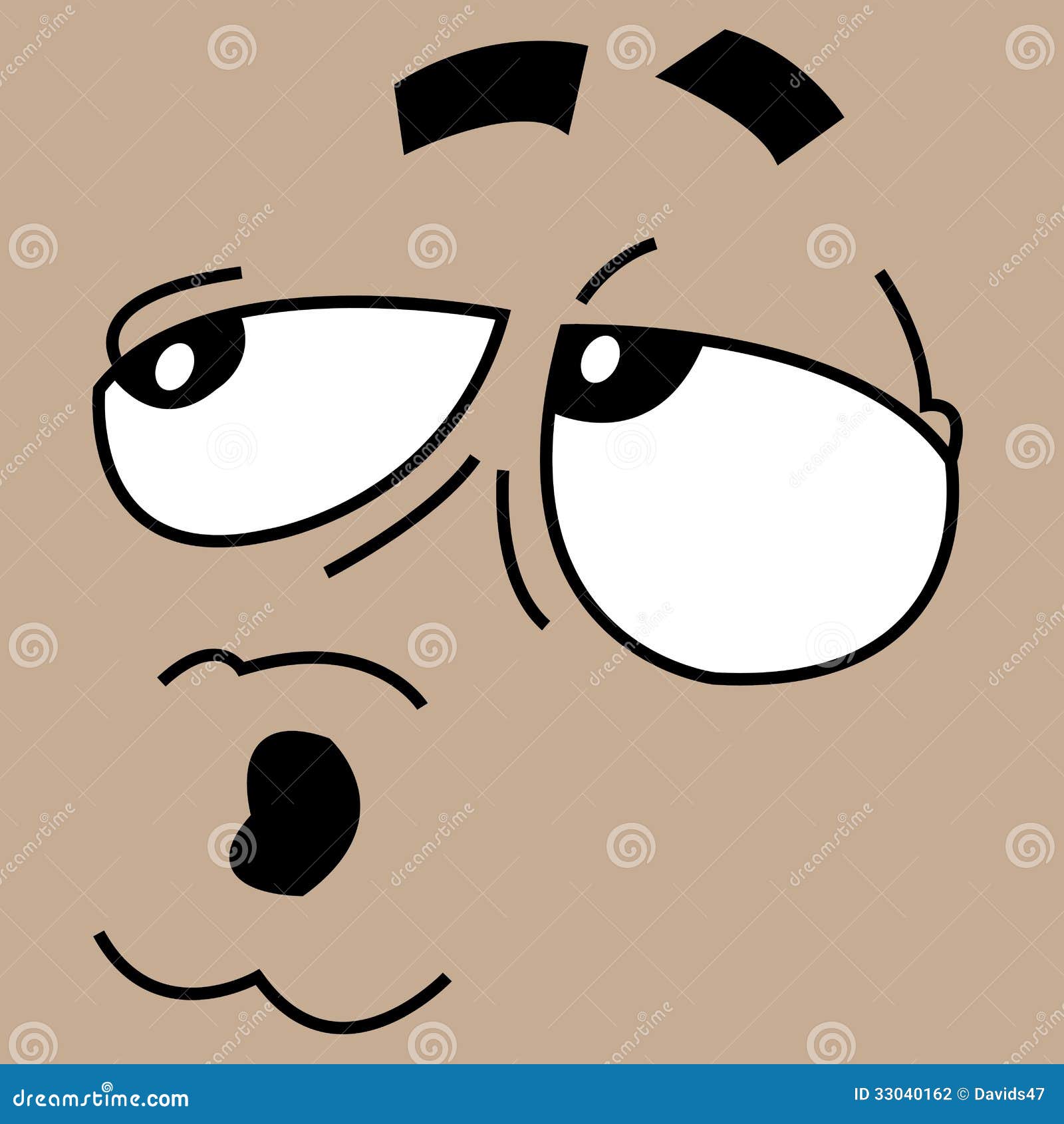 Brown face stock vector. Illustration of emotions, brown - 33040162