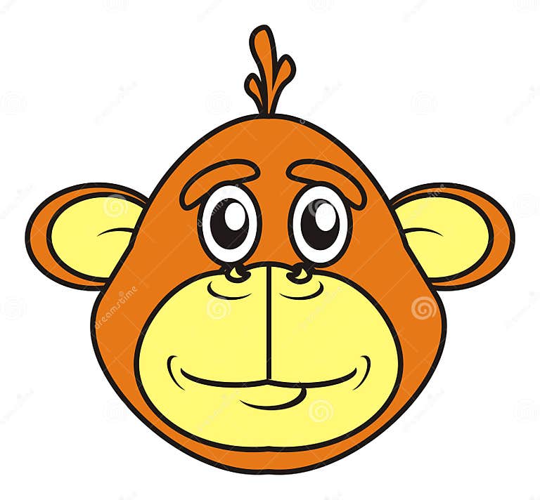 Brown face monkey stock illustration. Illustration of character - 65916716