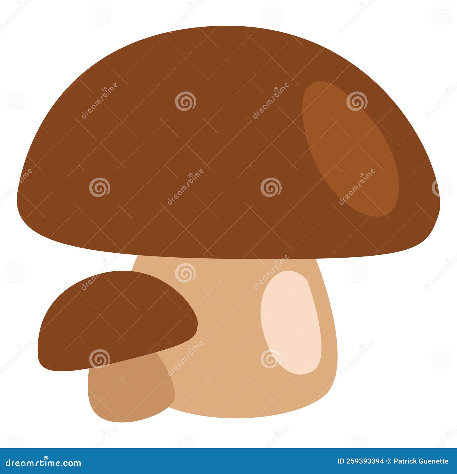 Brown Farming Mushroom, Icon Stock Vector - Illustration of brown ...