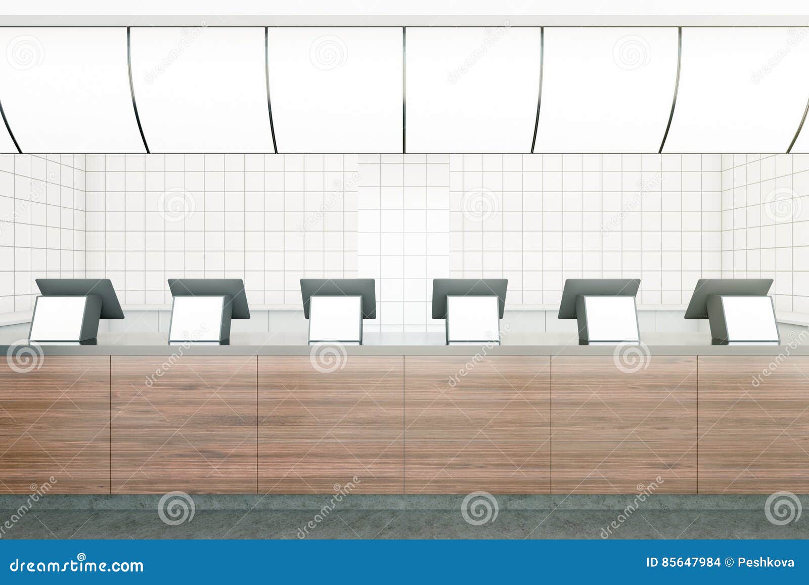 Brown fast food counters stock illustration. Illustration of food ...