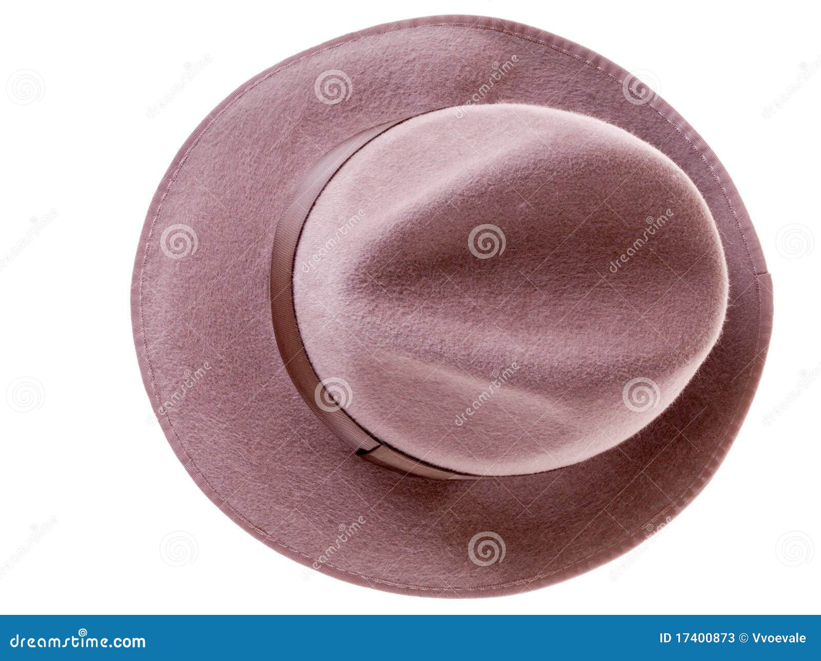 Brown Felt Man S Hat Top View Stock Image - Image of retro, view: 17400873