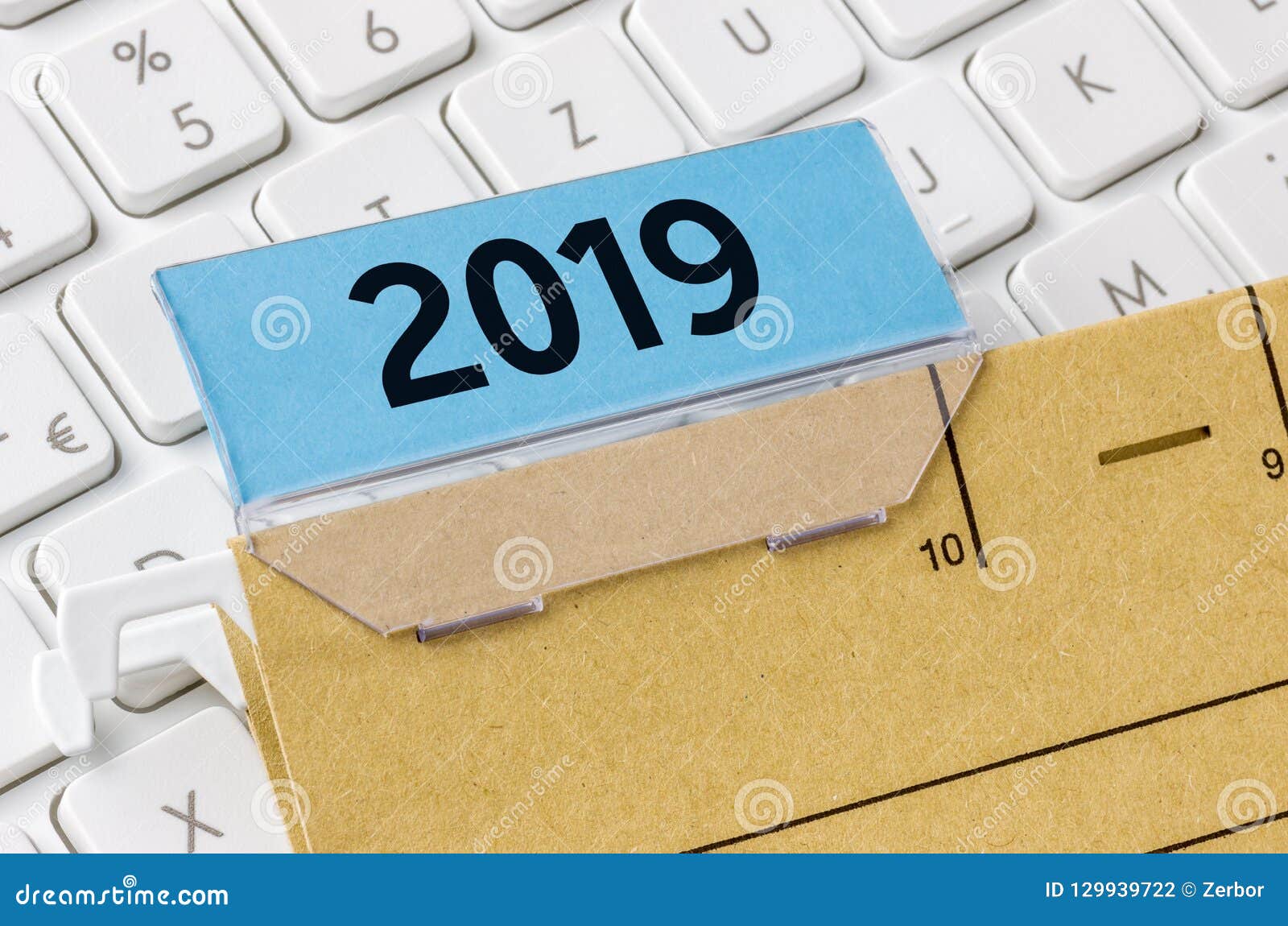 A Brown File Folder Labeled with 2019 Stock Photo - Image of brown ...