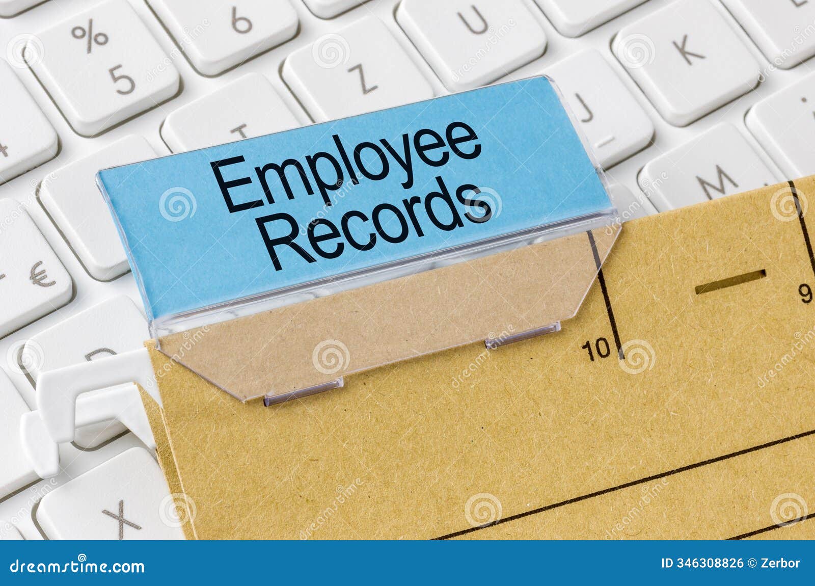 Brown File Folder Labeled with Employee Records Stock Photo - Image of ...