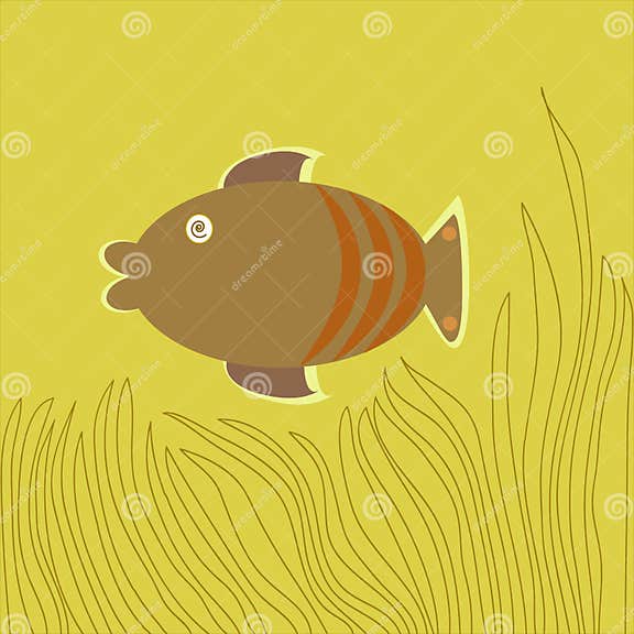 Brown Fish-Cartoon stock vector. Illustration of marine - 22958920