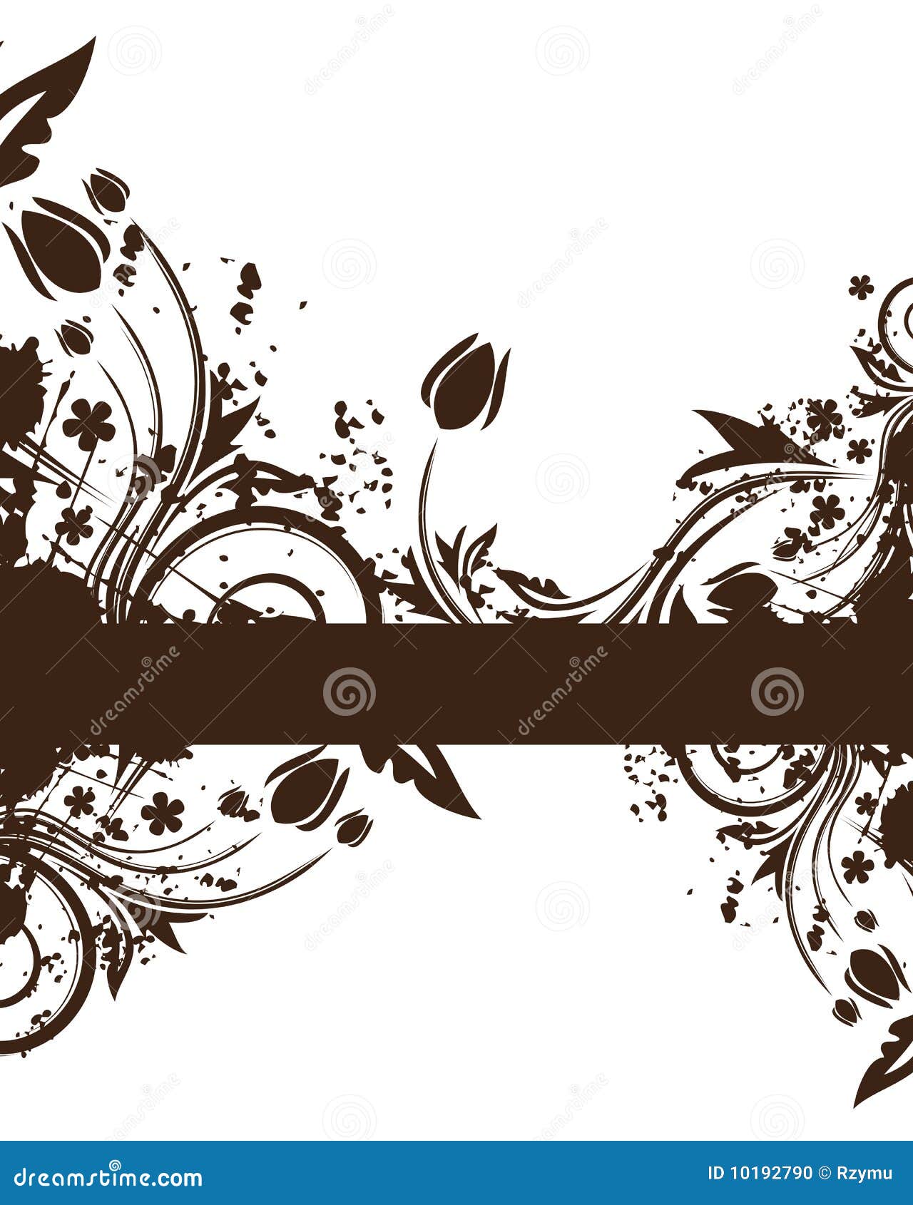 Brown floral background stock vector. Illustration of backdrop - 10192790