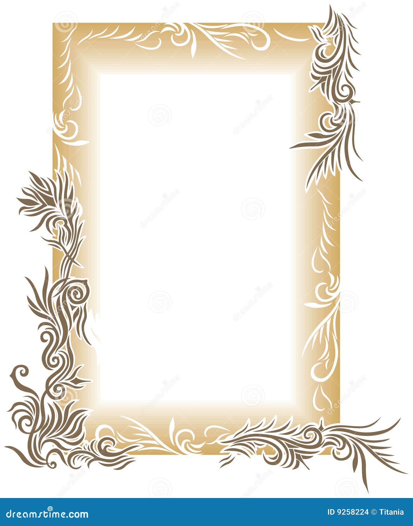 Brown Floral Border Stock Images - Image: 9258224