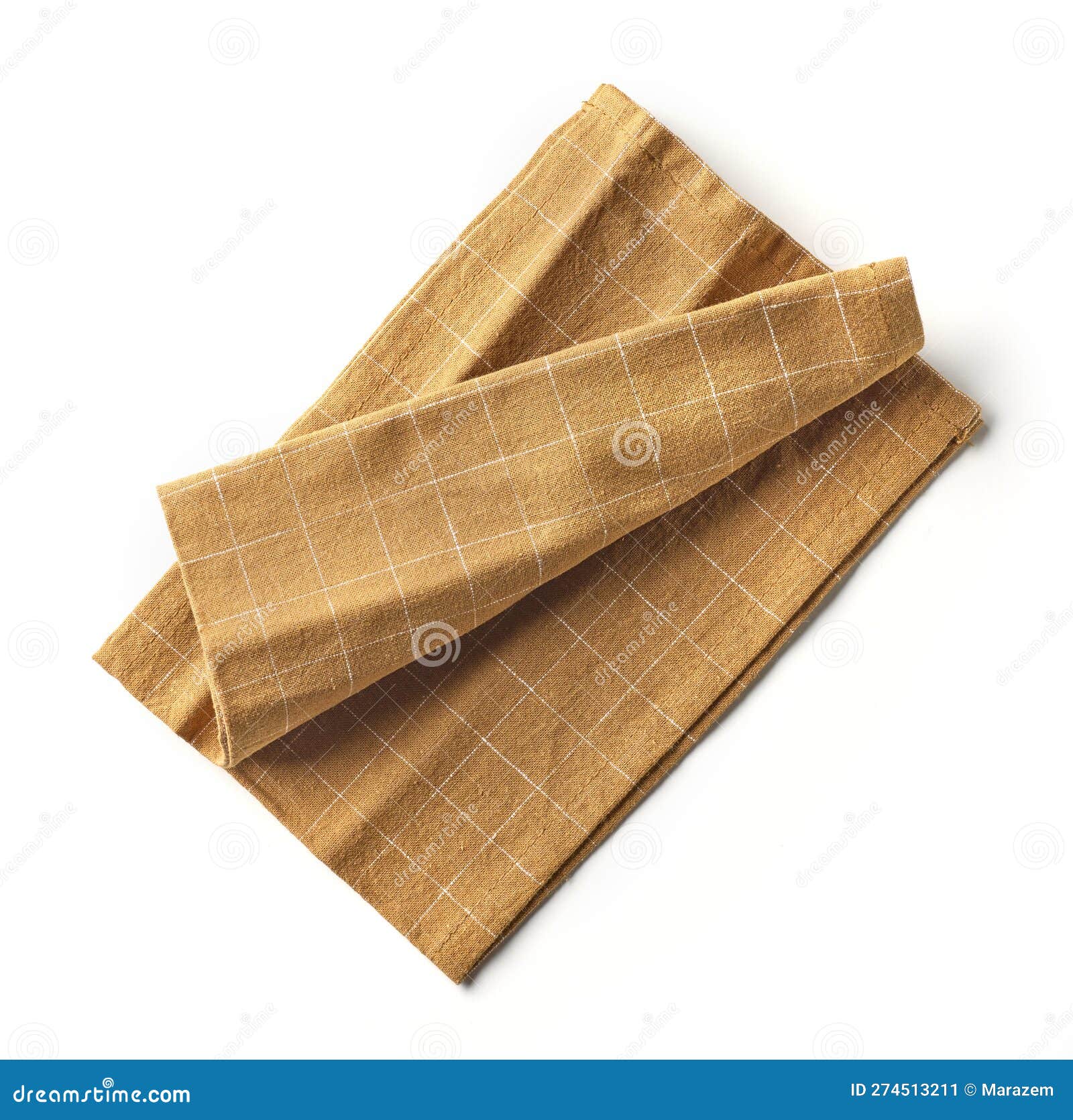 Brown folded cotton napkin stock image. Image of care - 274513211