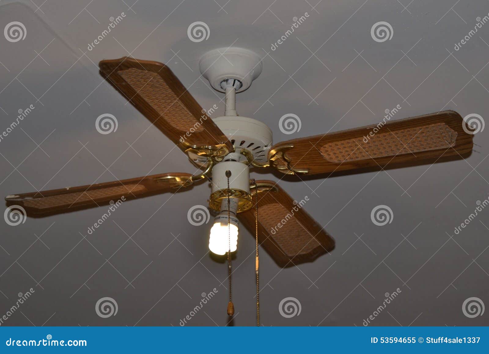 Brown four blade ceiling stock image. Image of ceiling - 53594655