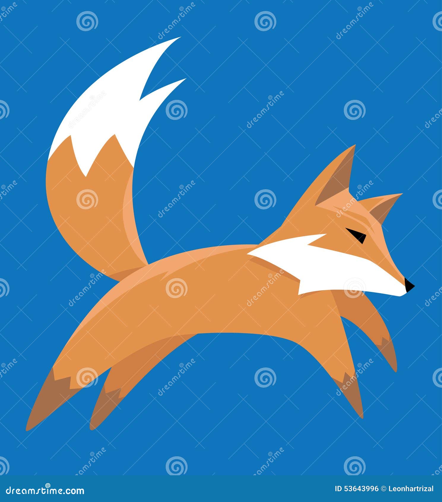 Brown fox stock vector. Illustration of cute, logo, vector - 53643996