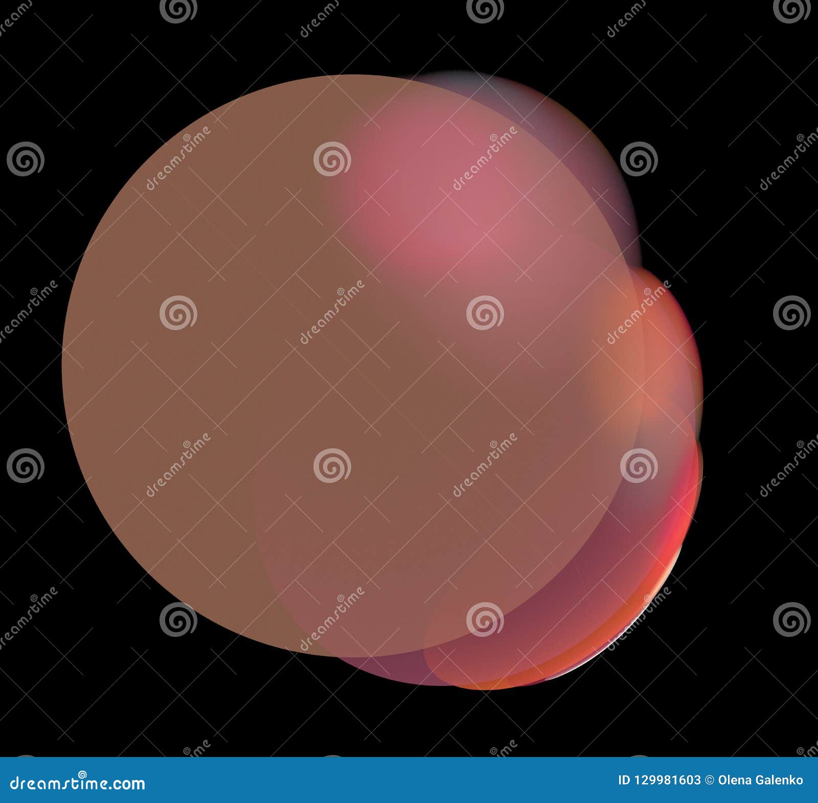 Brown Fractal Circle Sphere. Fantasy Fractal Texture. Digital Art. 3D ...