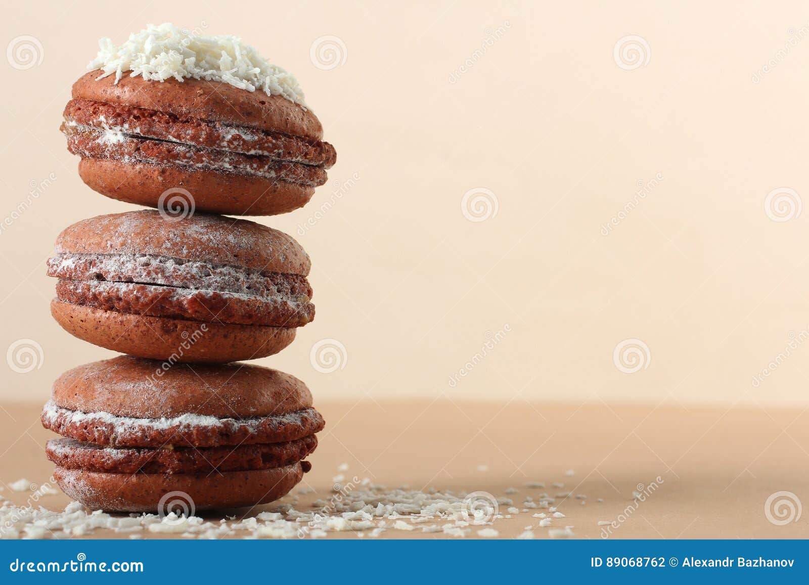 Brown French macaroons stock photo. Image of products - 89068762
