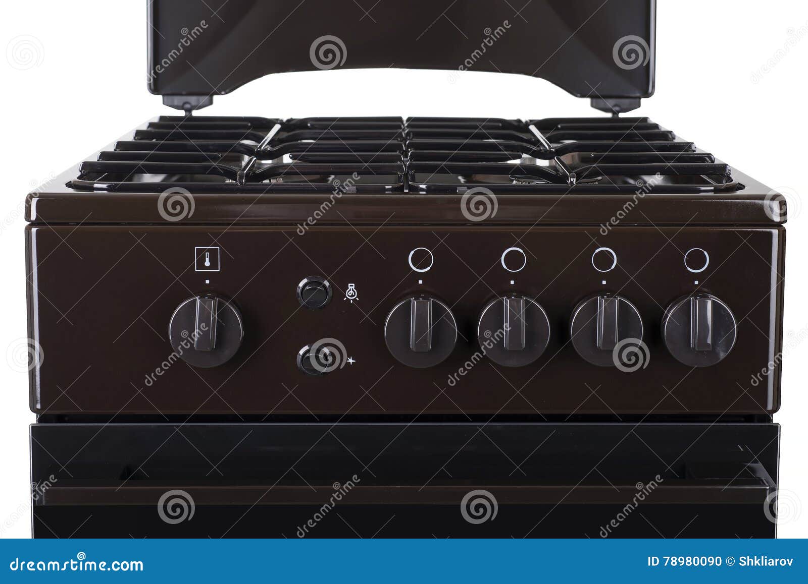 Brown Gas Stove Isolated on a White Background Stock Photo - Image of ...