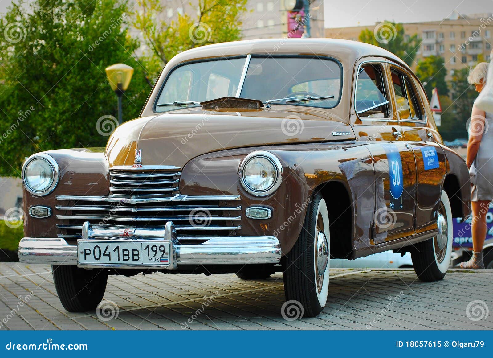 Brown GAZ Pobeda (vintage USSR Car) Editorial Image - Image of comfort ...