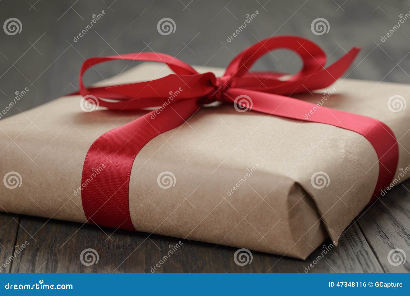 Brown Gift Box for Christmas Stock Photo - Image of christmas ...