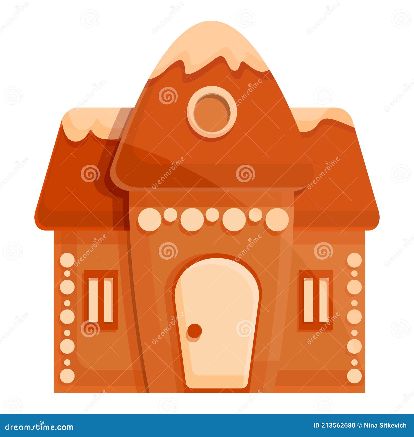 Brown Gingerbread Icon, Cartoon Style Stock Vector - Illustration of ...