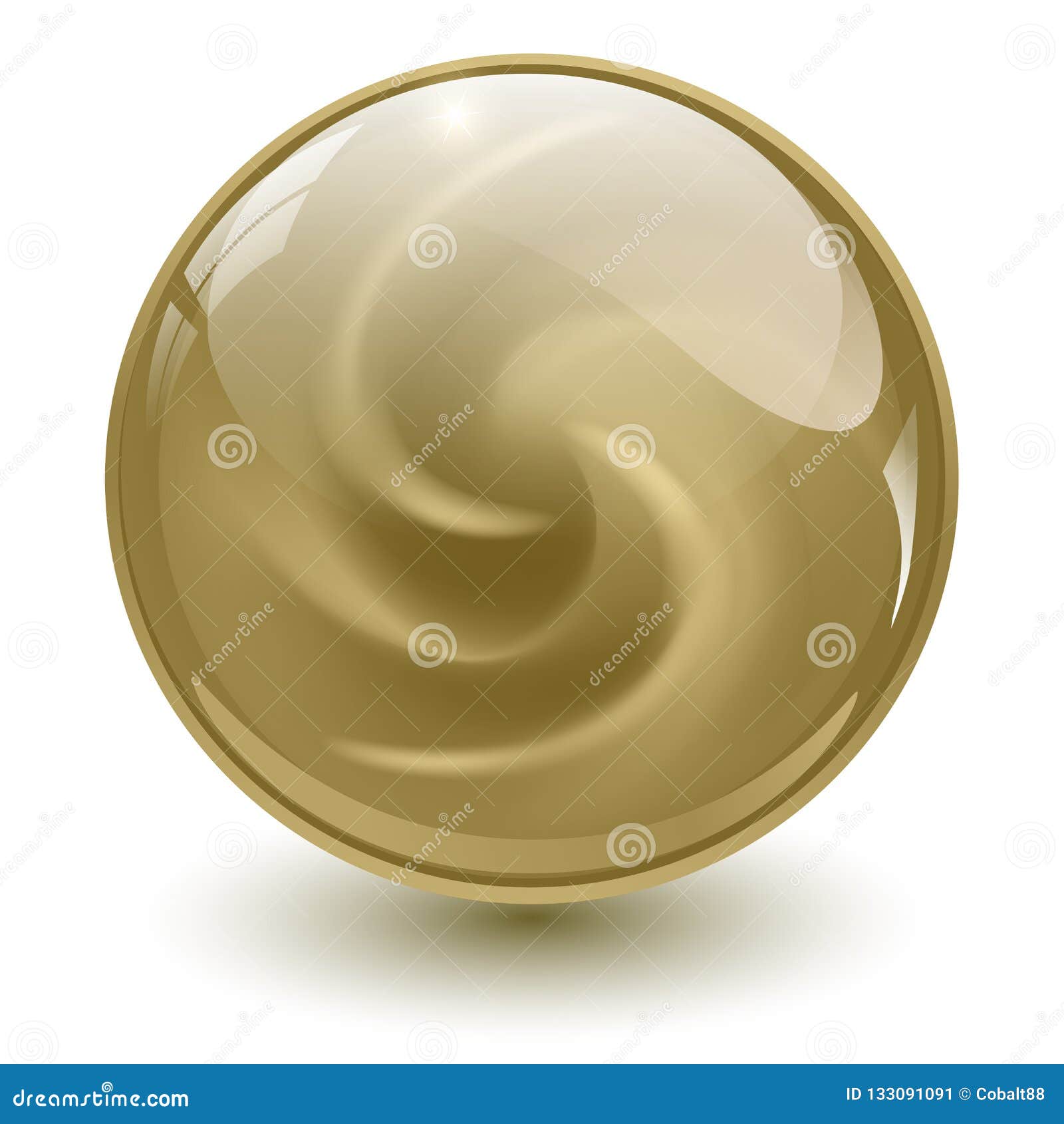 Brown glass sphere stock vector. Illustration of decoration - 133091091