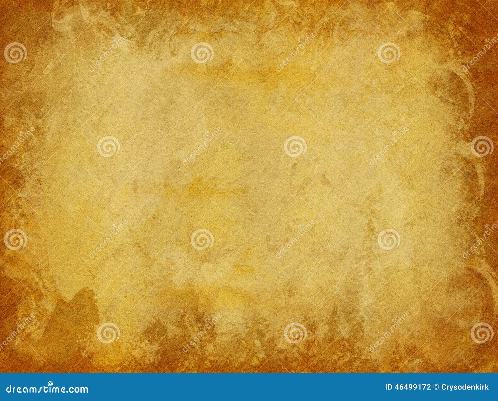 Brown and Gold Distressed Paper Texture Background with Dark Edges ...
