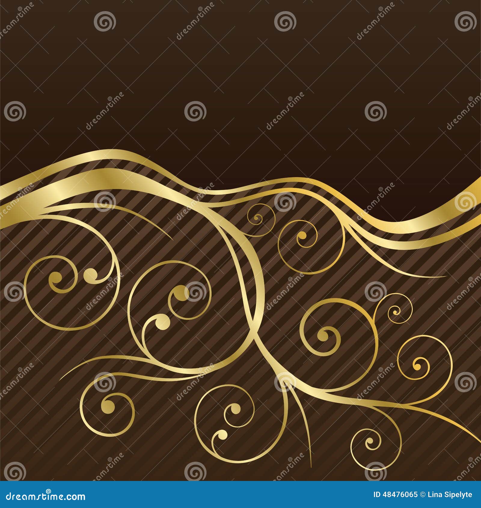 Gold Vector Swirls