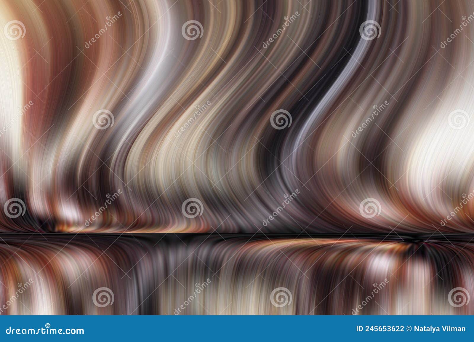 Brown Gradient Glossy Smooth Waves Abstract Blurred Background ...