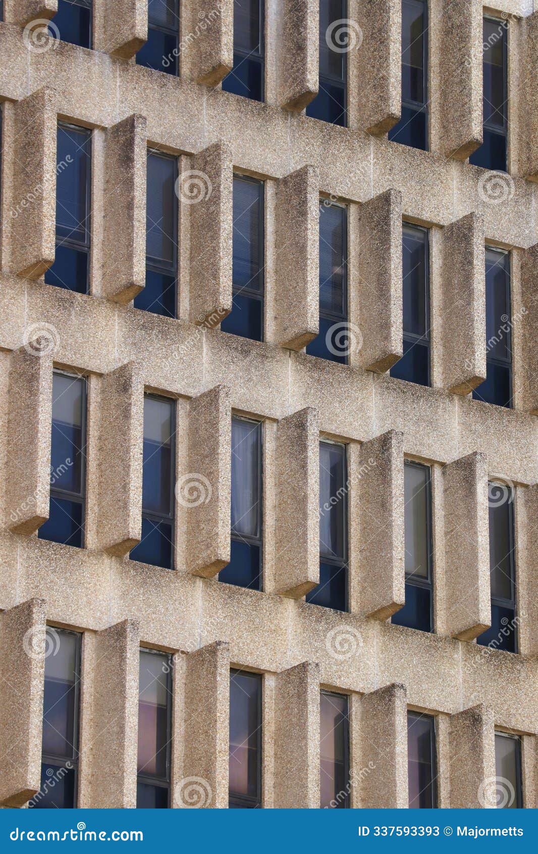 Brown-gray Concrete Rectangle Building Slabs and Windows Stock Image ...