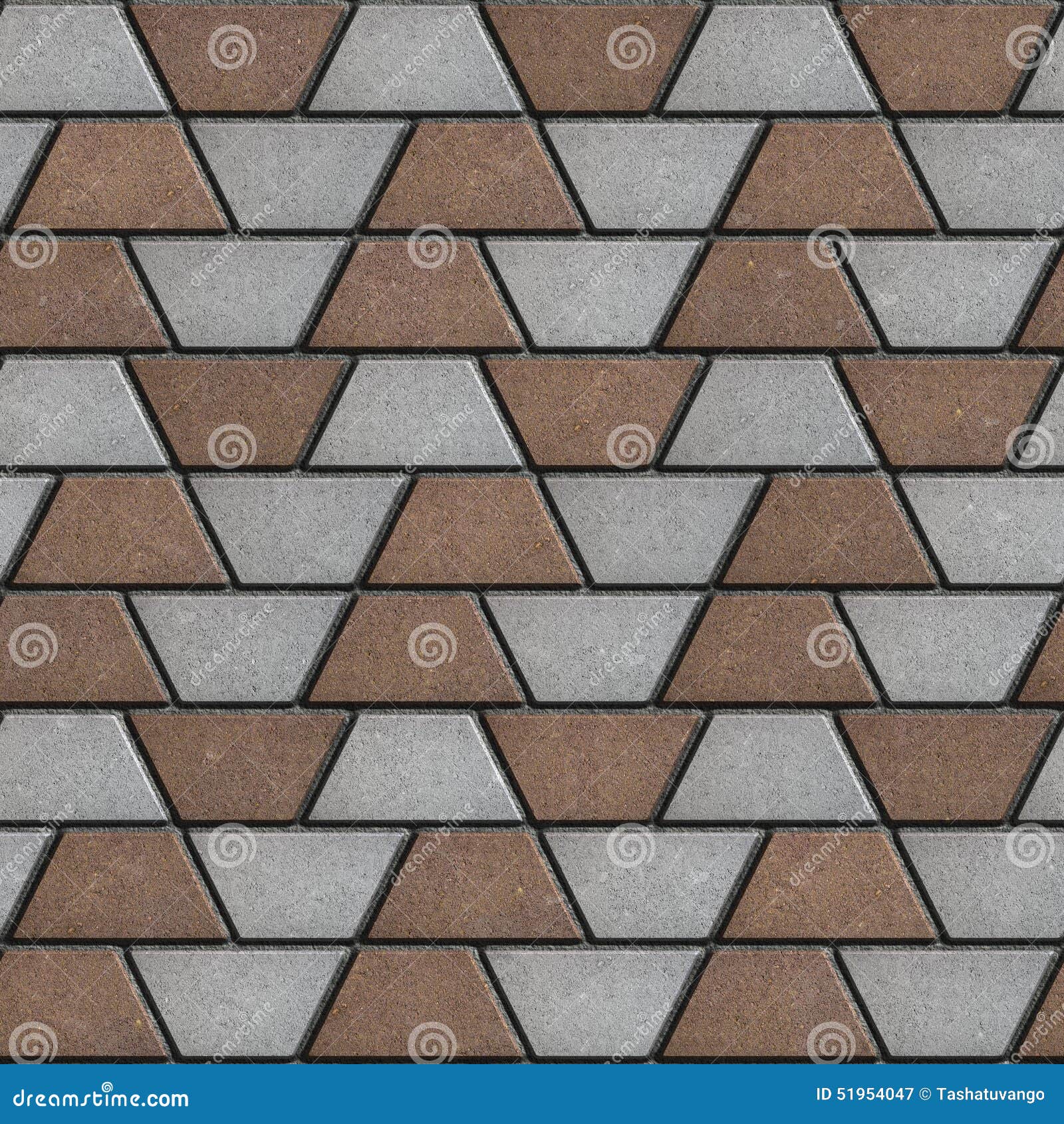 Brown-Gray Paving Slabs in the Form Trapezoids Stock Image - Image of ...