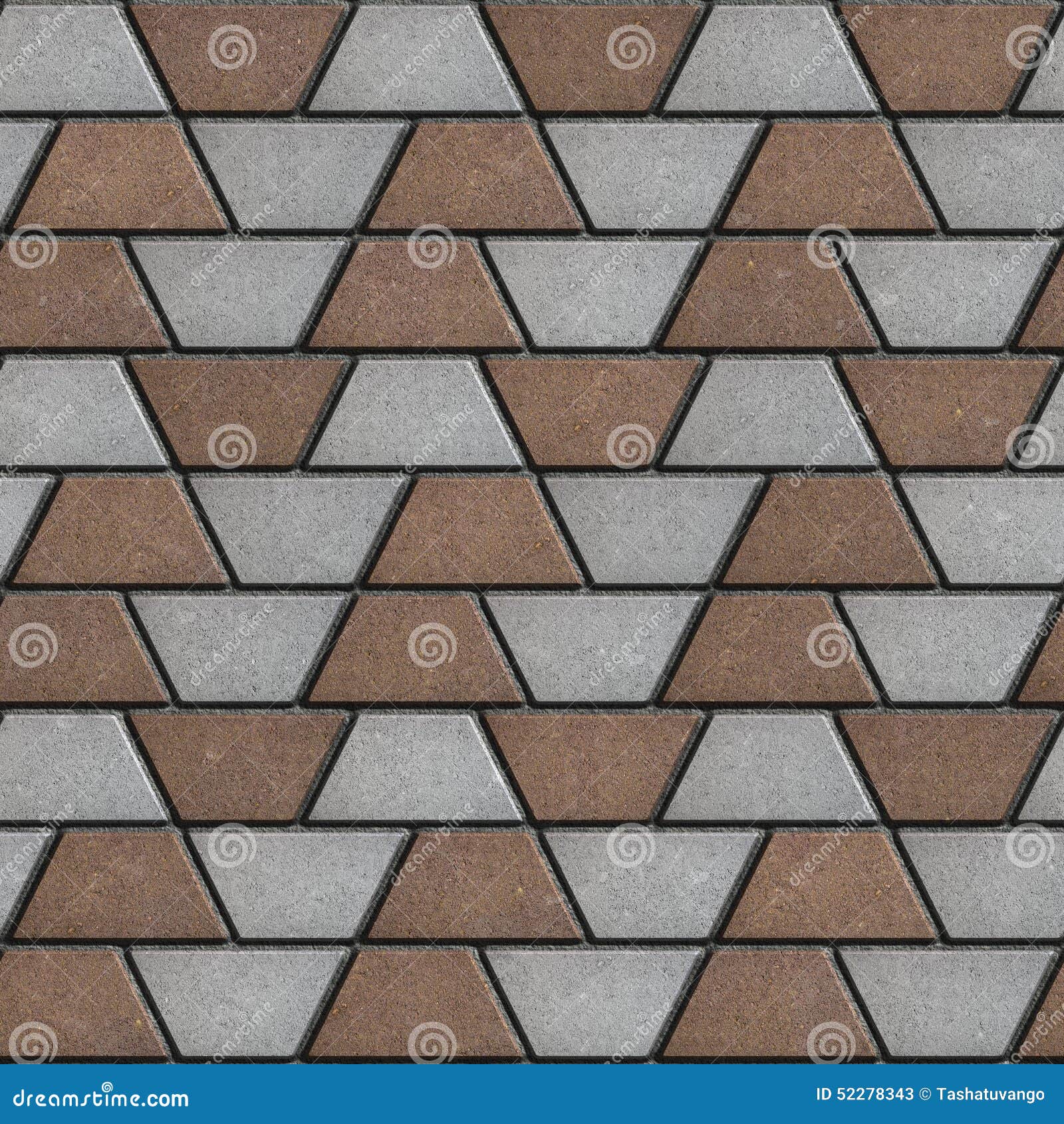 Brown-Gray Paving Slabs in the Form Trapezoids Stock Image - Image of ...