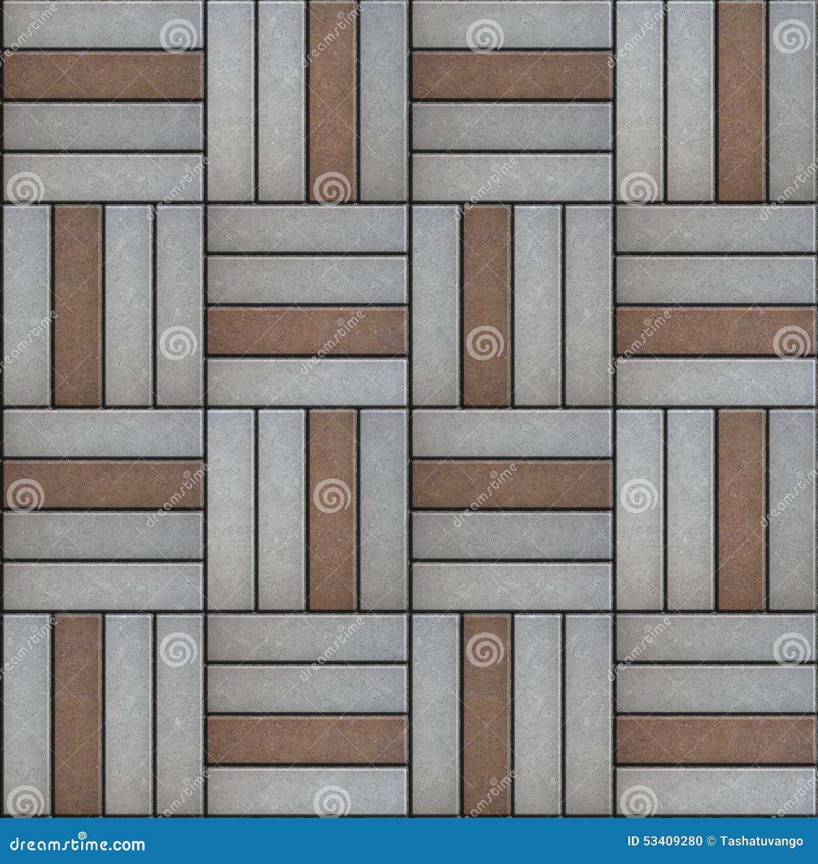 Brown and Gray Rectangles Paved. Seamless Texture Stock Illustration ...