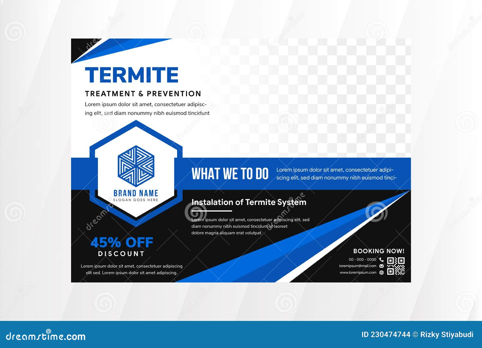 Termite Treatment And Prevention Flyer Design Template Use Horizontal ...