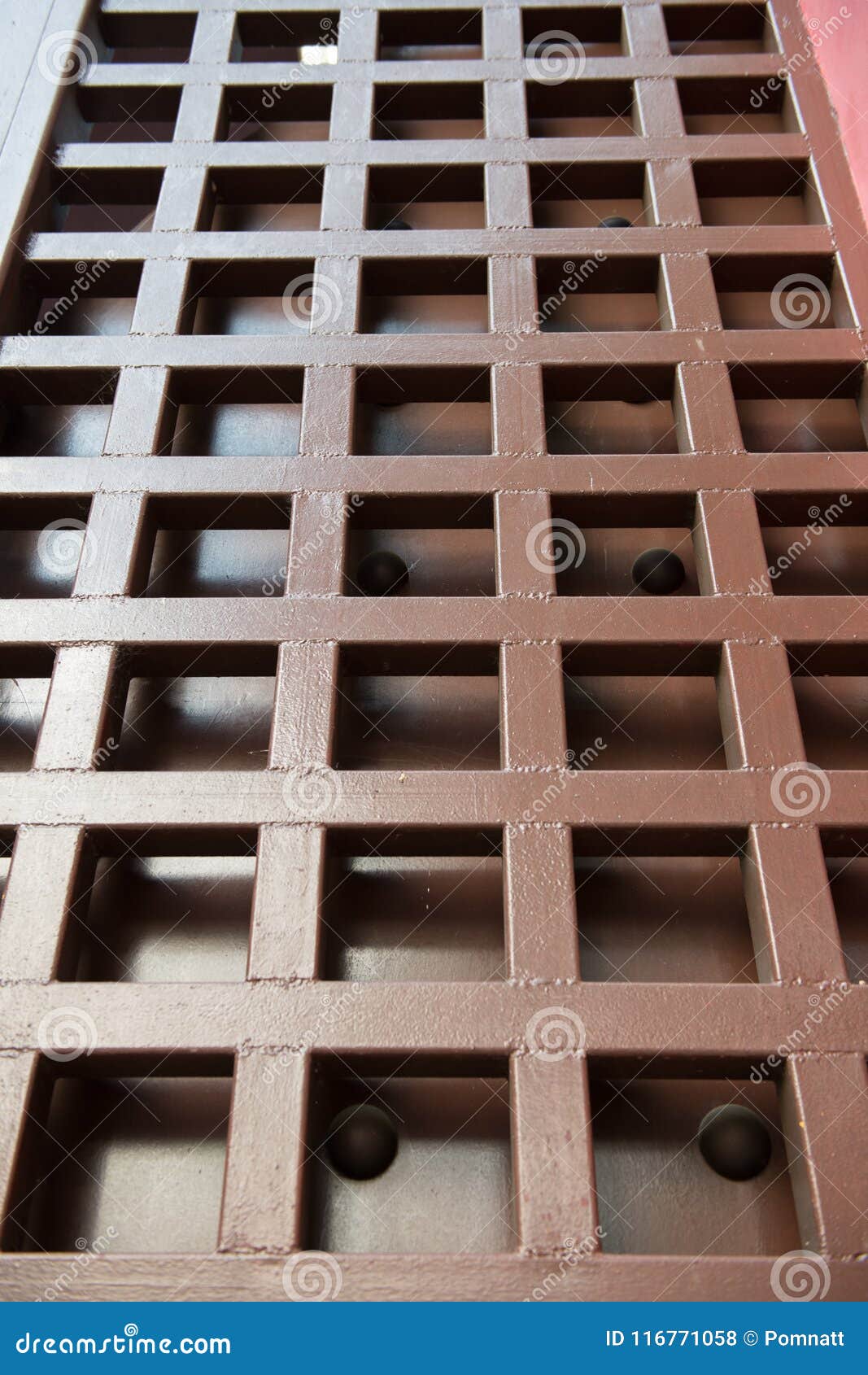 Brown grid gate stock photo. Image of monastery, pattern - 116771058