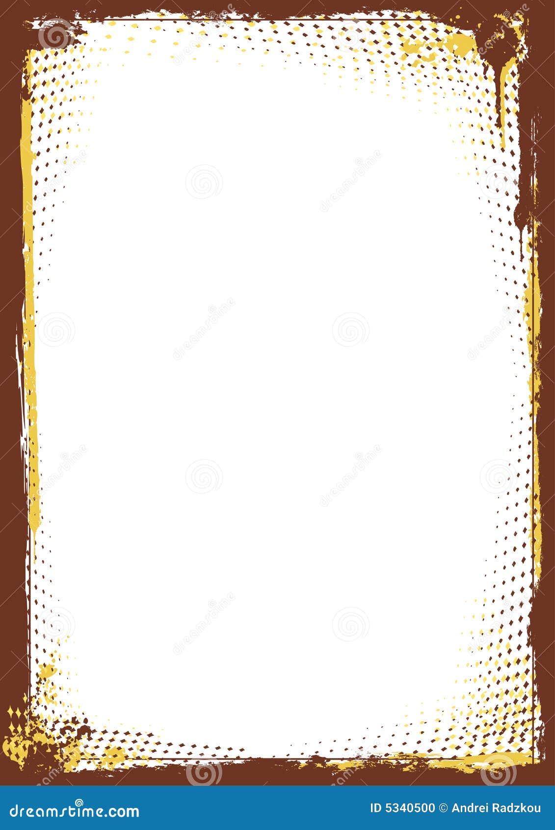 Brown grunge frame stock vector. Illustration of drawing - 5340500