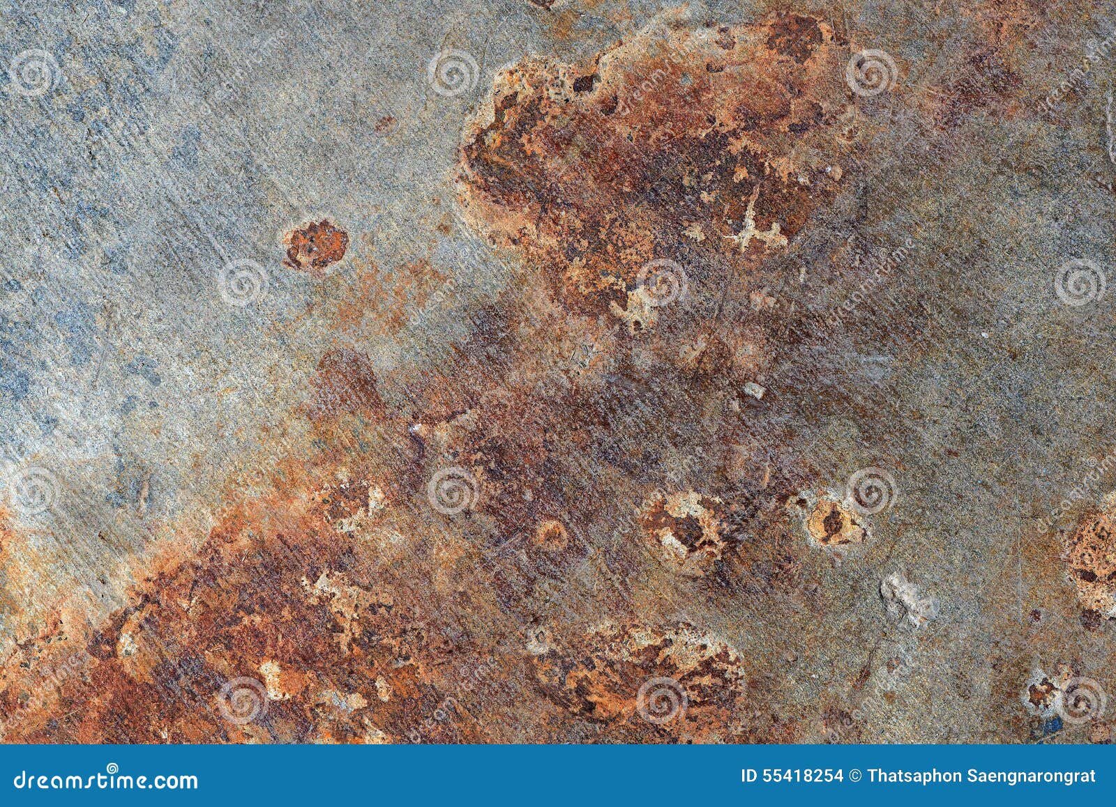 Brown Grunge Rust Stains on Polished Old Grey Concrete Floor Stock ...